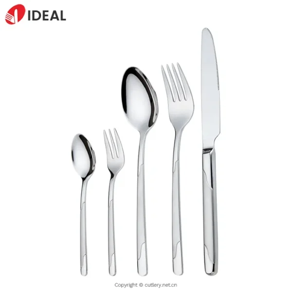 Eco-Friendly Minimalist Design Cutlery Set Unique Matte Silver Tone ...